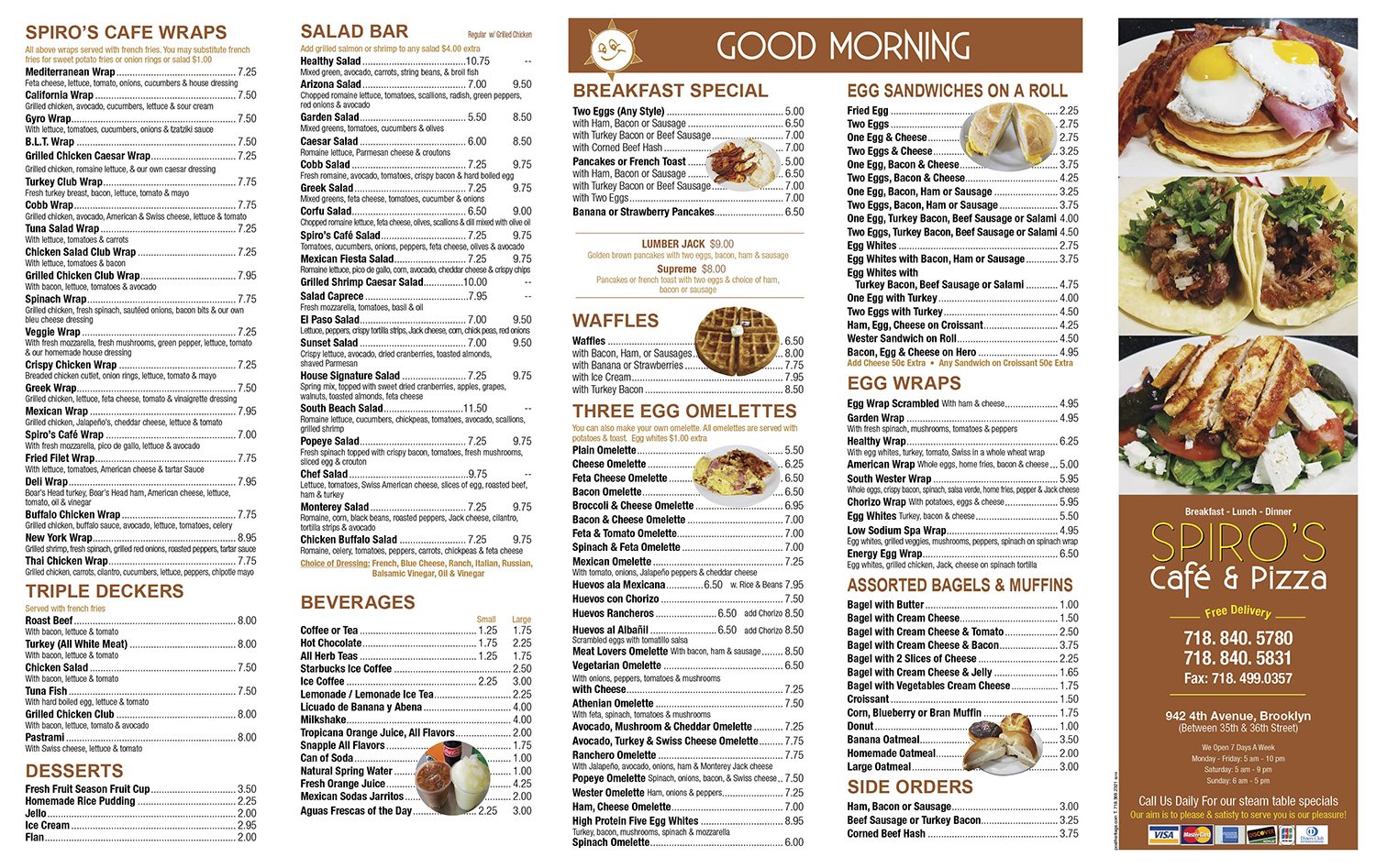 Menu – Spiro's Cafe & Pizza